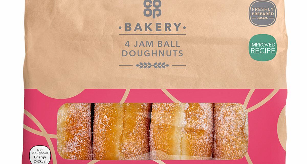Co-op reduces the number of jam doughnuts in a pack from five to four ...